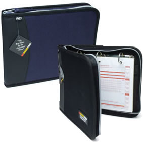 RoadPro LB-001BK-L 3-Ring Binder for Loose-Leaf Log Sheets - Zippered ...