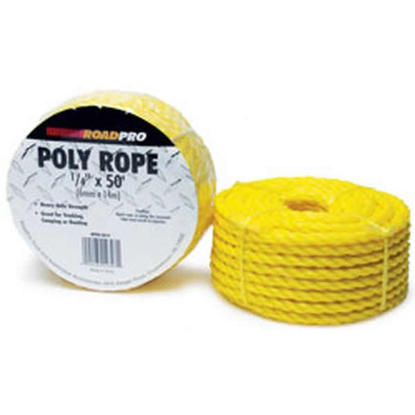 RoadPro RPPR-5014 .25 x 50' Yellow Polyurethane Rope - 12Volt-Travel®
